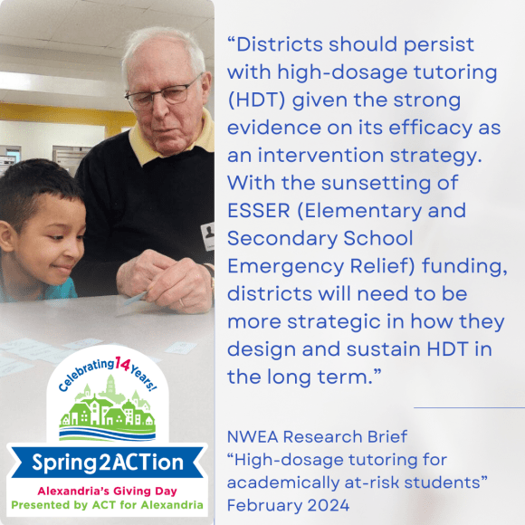 Alexandria Tutoring Consortium – Every Student in Alexandria Can Read and Succeed